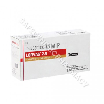 Buy Lorvas 2.5mg Tablet (Indapamide) Online At Best Price